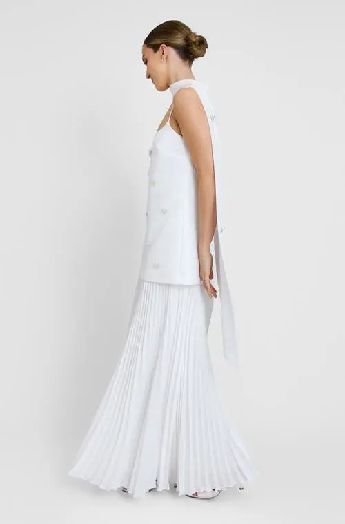 SIX STORIES Embellished Strappy Maxi Dress