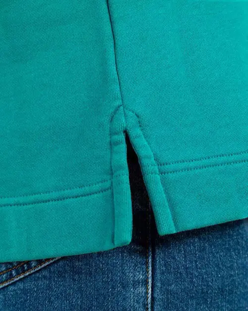 KETTLEWELL Robyn 1/4 Zip Sweatshirt - Deep Aqua