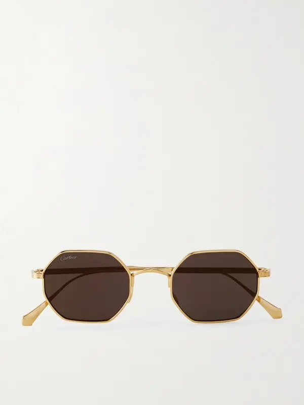 CARTIER Octagon-frame Sunglasses - Gold