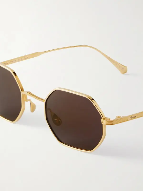 Cartier Octagon-frame Sunglasses - Gold