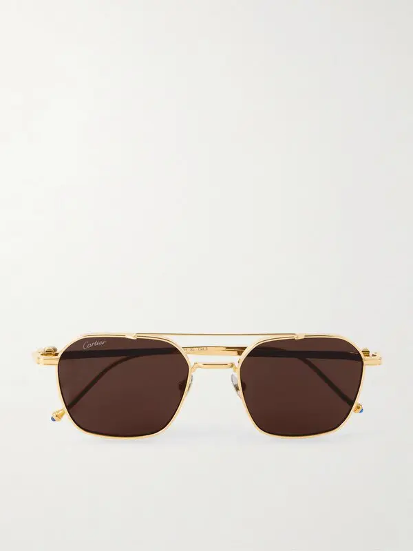 CARTIER Pasha Aviator-style Sunglasses - Gold