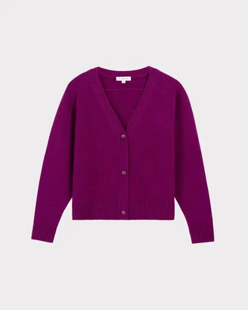 KETTLEWELL Merino Boxy Cardigan - Damson