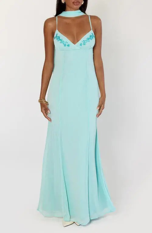Princess Polly Jadira Chiffon Gown & Scarf Set