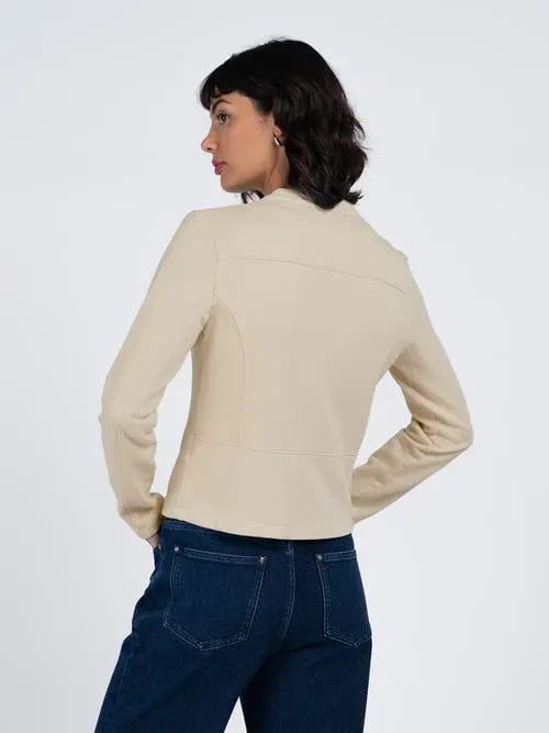 KETTLEWELL Cropped Biker Jacket - Marble Stone