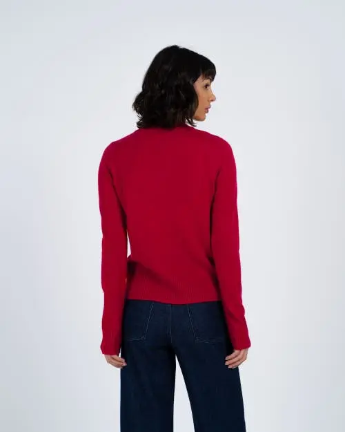 KETTLEWELL Cashmere Merino Blend Sweater - Tango Red