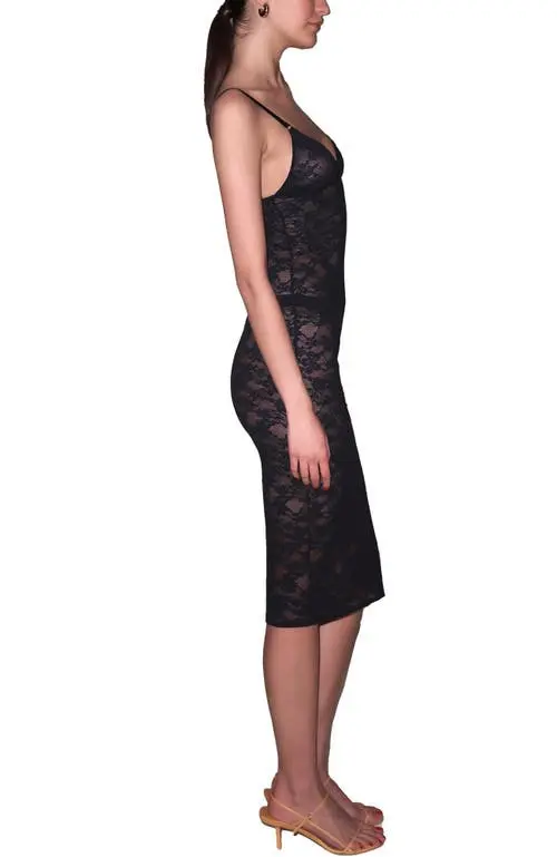 FLEUR DU MAL Le Stretch Lace Slip Dress