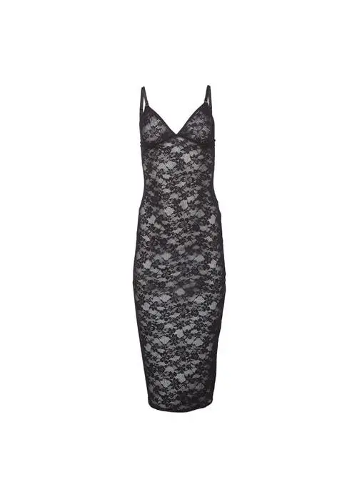 FLEUR DU MAL Le Stretch Lace Slip Dress