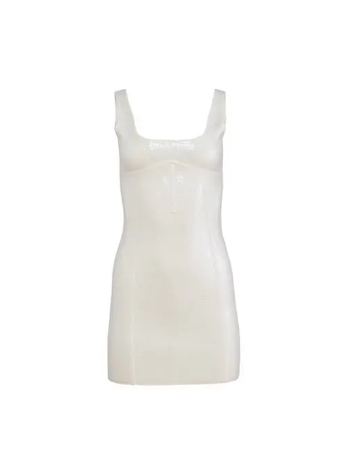FLEUR DU MAL Sequin Knit Mini Corset Dress - Ivory