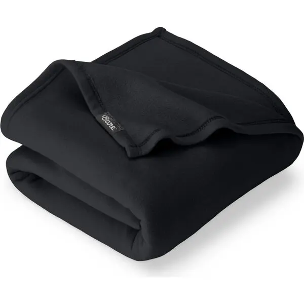 BARE HOME Lightweight Polar Fleece Throw Blanket - Black