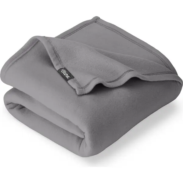 BARE HOME Lightweight Polar Fleece Throw Blanket - Grey