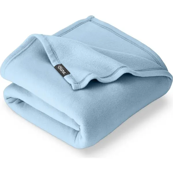 BARE HOME Lightweight Polar Fleece Throw Blanket - Light Blue