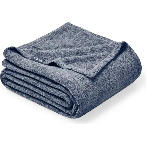 BARE HOME Lightweight Polar Fleece Throw Blanket - Light Blue