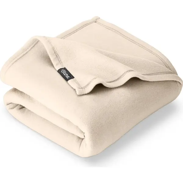 BARE HOME Lightweight Polar Fleece Throw Blanket - Sand