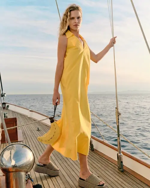 SIMONMILLER Nava Poplin Midi Dress - Sungold