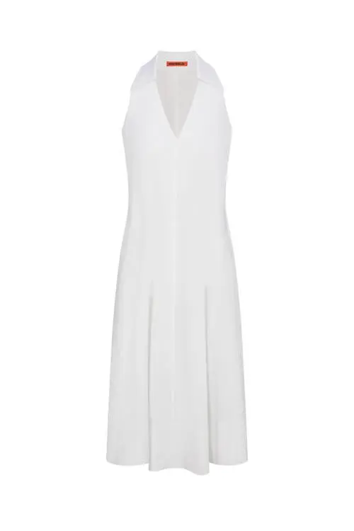 SIMONMILLER Nava Poplin Midi Dress - White