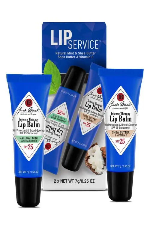 Jack Black Lip Service Intense Therapy Lip Balm Spf 25 Set $20 Value - No Color