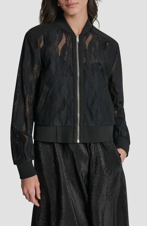 Dkny Lace Zip-up Jacket