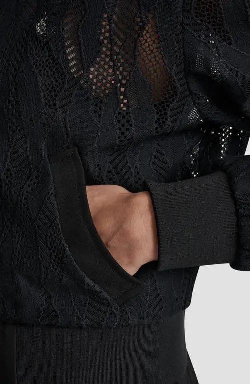 Dkny Lace Zip-up Jacket