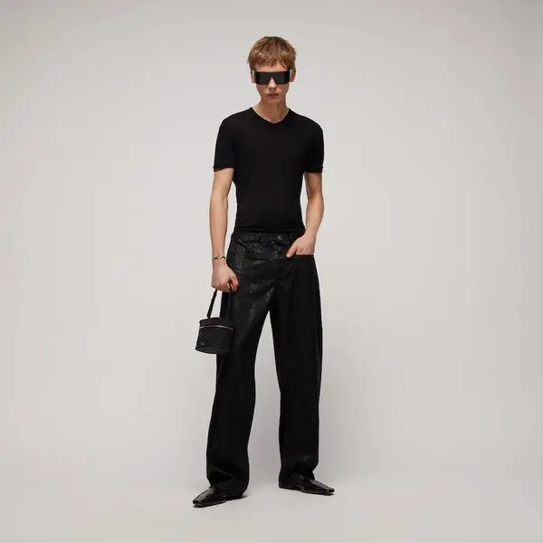 Gucci Printed Cotton Denim Pants - Black | Editorialist