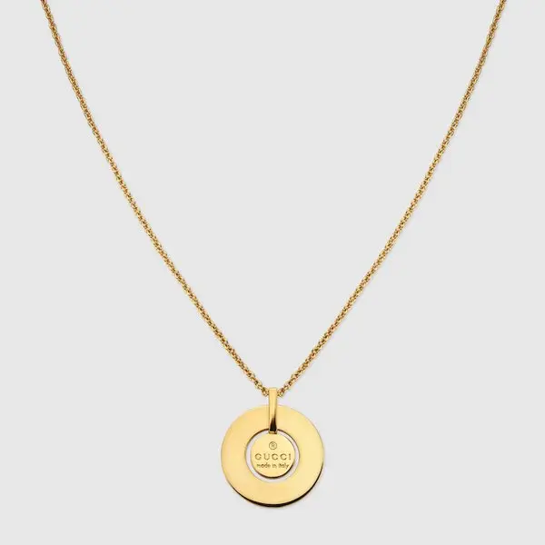 Gucci Trademark Pendant Necklace - Gold-toned Metal