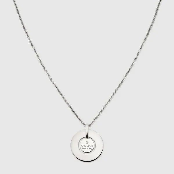 Gucci Trademark Pendant Necklace - Silver-toned Metal