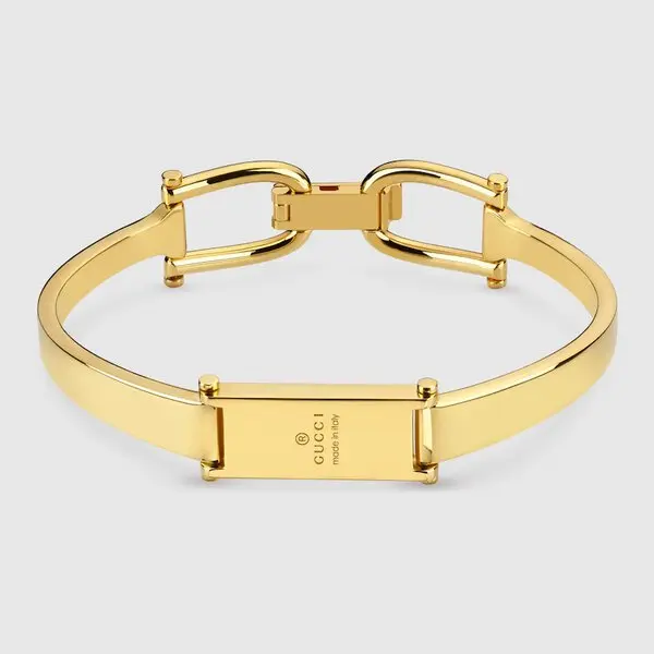 Gucci Stirrup Motif Bangle - Gold-toned Metal