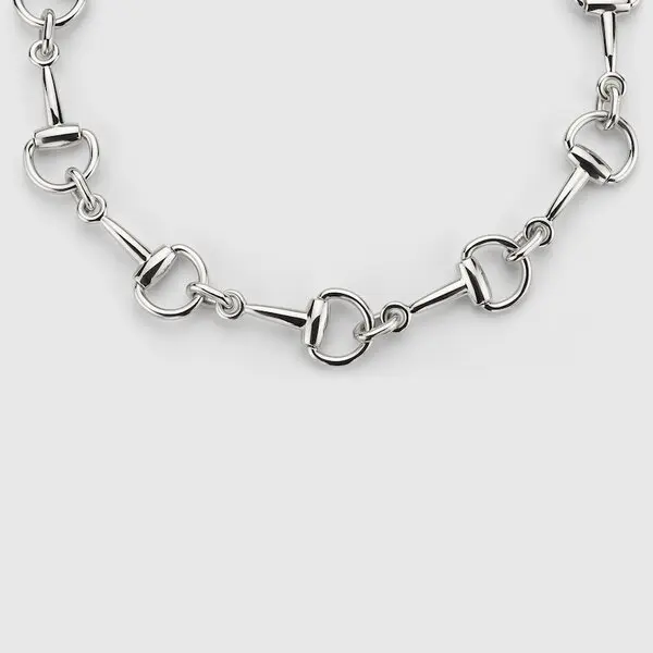 Gucci Horsebit Motif Necklace - Silver-toned Metal