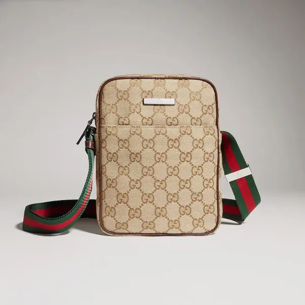 Gucci Tag Small Crossbody Bag Gg Canvas