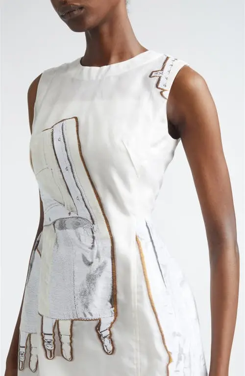 JASON WU Collage Jacquard Organza Minidress