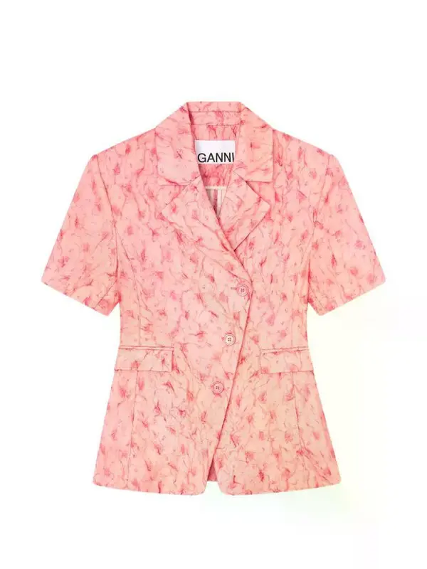 GANNI Shibori-print Organza Jacket