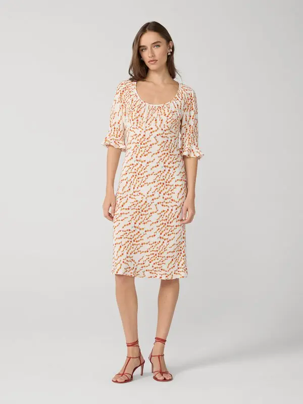 Diane Von Furstenberg Tessa Dress - Mirage Ditsy And Mirage Vine White