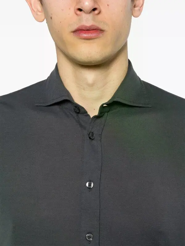 BARBA NAPOLI Cutaway-collar Cotton Shirt