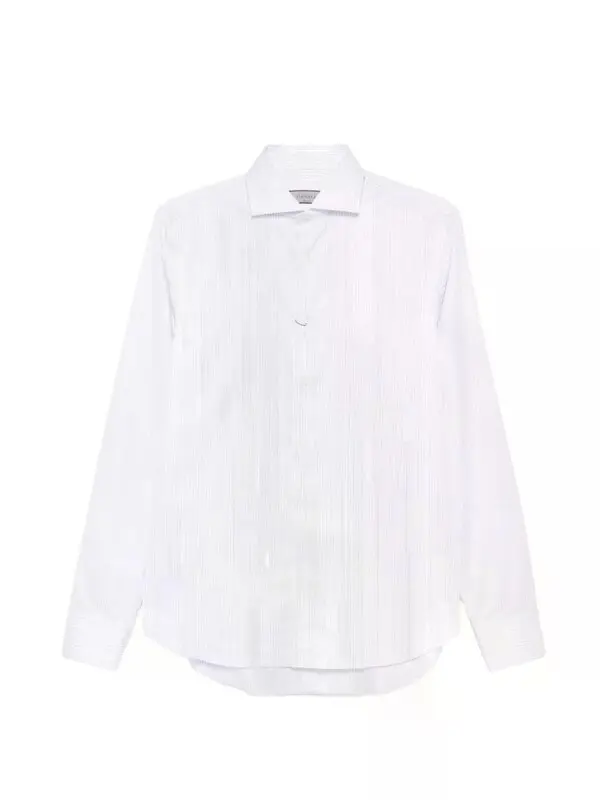 Canali Striped Shirt - White