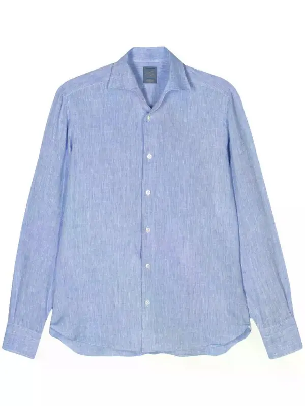 BARBA NAPOLI Long-sleeve Linen Shirt