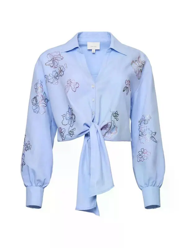 Cinq À Sept Marianna Floral Tie Shirt