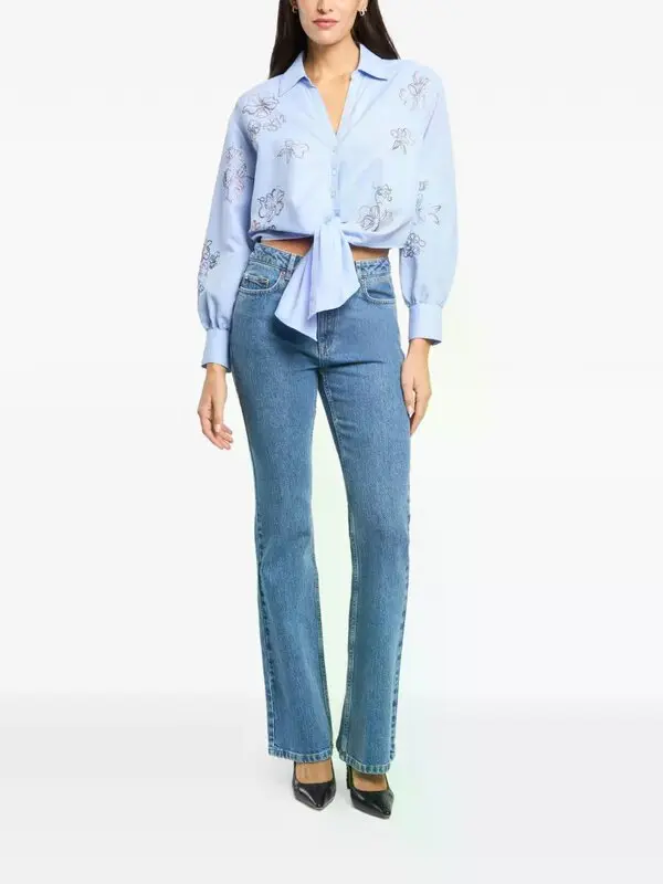 Cinq À Sept Marianna Floral Tie Shirt