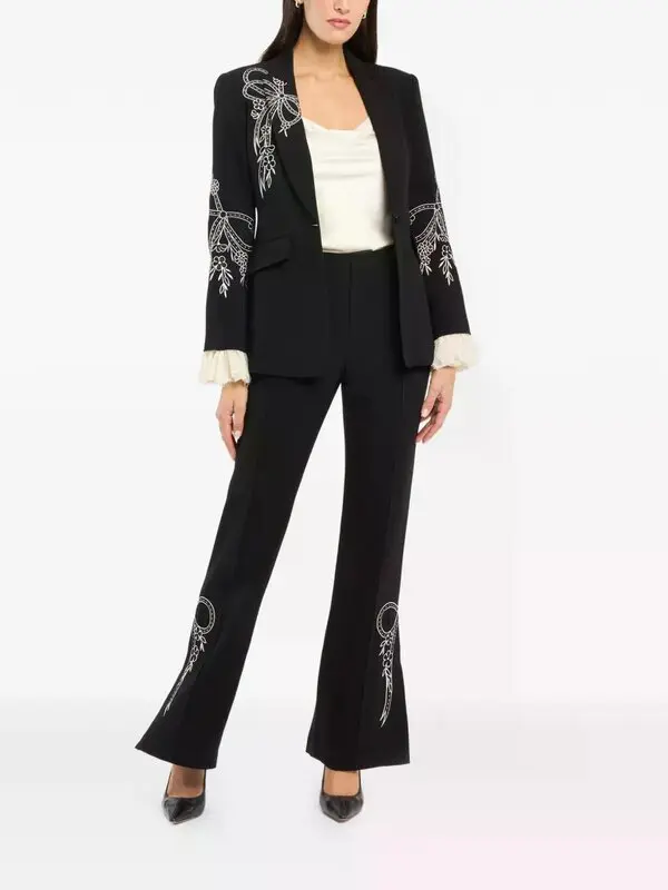 Cinq À Sept Cheyenne Ribbon Detailed Blazer - Black