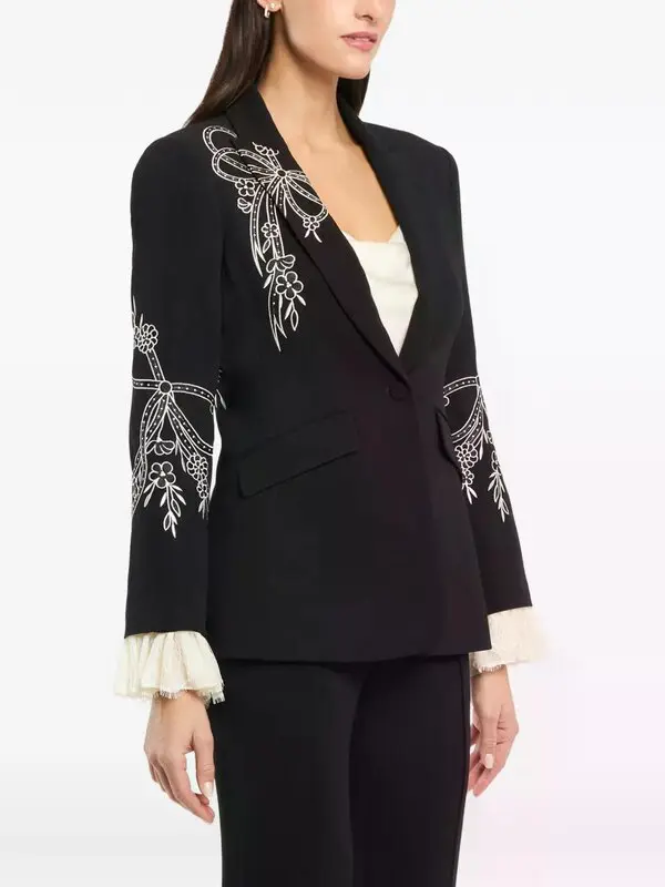 Cinq À Sept Cheyenne Ribbon Detailed Blazer - Black