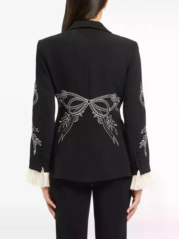 Cinq À Sept Cheyenne Ribbon Detailed Blazer - Black