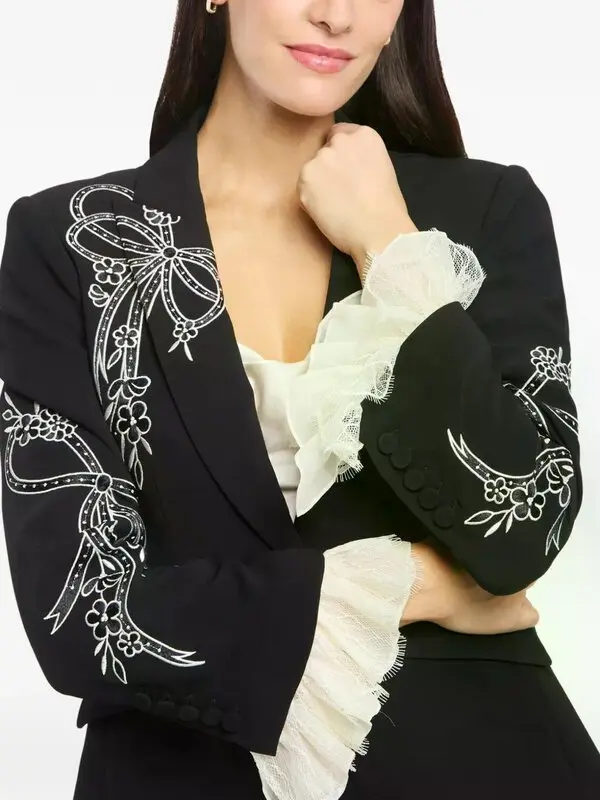 Cinq À Sept Cheyenne Ribbon Detailed Blazer - Black