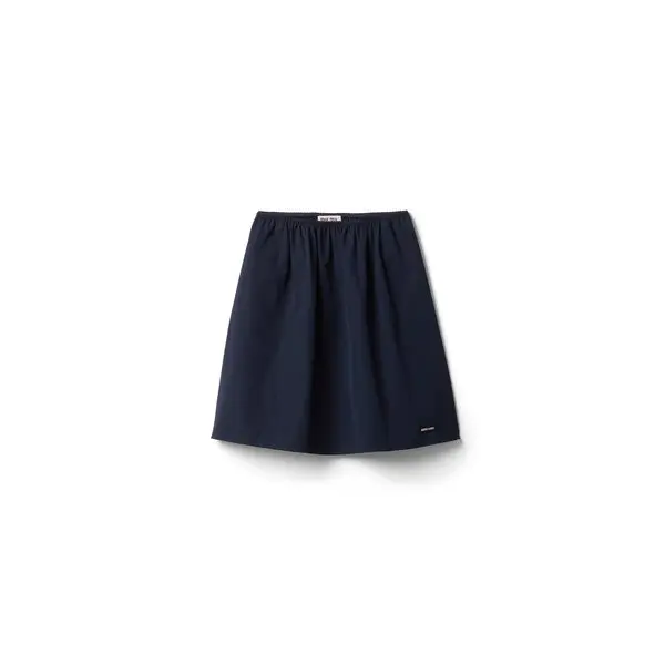 Miu Miu Flared Poplin Skirt - Navy