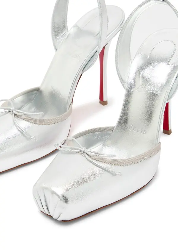 CHRISTIAN LOUBOUTIN Cassia 100 Metallic Nappa Pumps - Silver