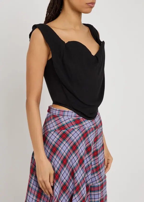 VIVIENNE WESTWOOD Sunday Draped Woven Corset Top