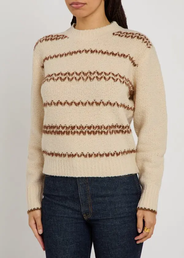Isabel Marant Étoile Roxane Embroidered Wool-blend Jumper