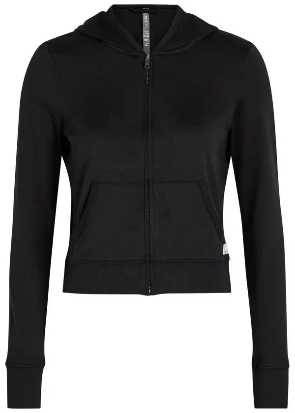 Vuori Halo Mini Hooded Zip-up Sweatshirt - Black