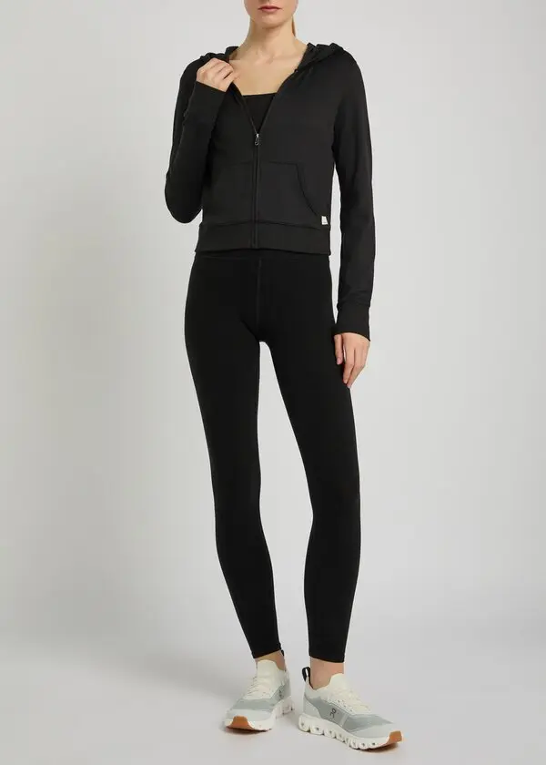 Vuori Halo Mini Hooded Zip-up Sweatshirt - Black