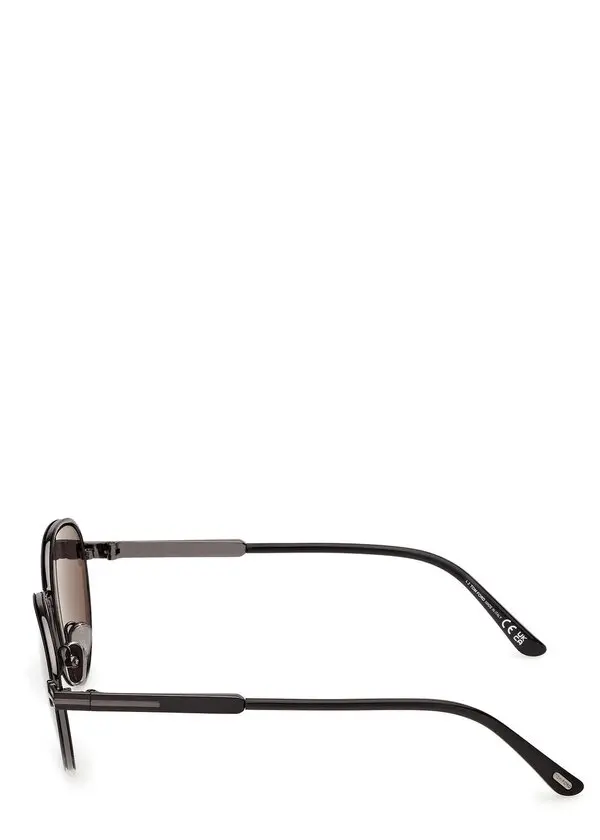 TOM FORD Round-frame Sunglasses - Black