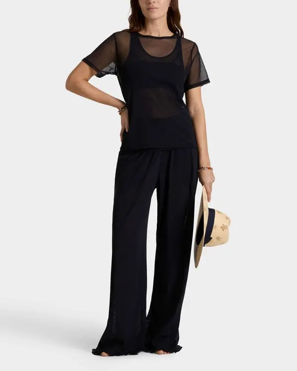 Vilebrequin Tulle Wide-leg Pants - Black