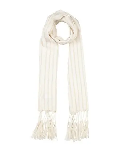 Brunello Cucinelli Scarf Ivory Wool, Linen, Viscose, Metallic Polyester - White