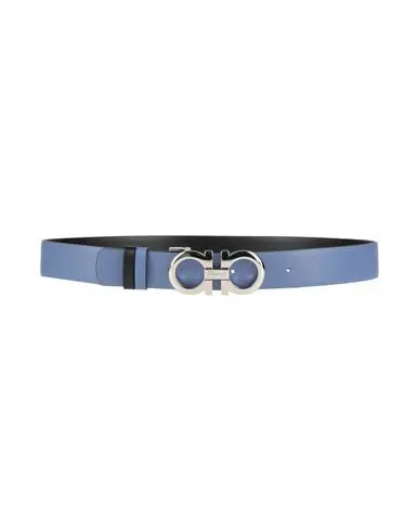 FERRAGAMO Light Calfskin Belt - Blue